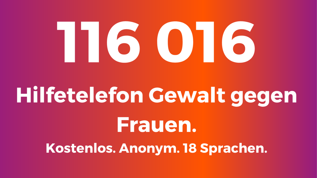 Neue Nummer für das Hilfetelefon Gewalt gegen Frauen: 116 016 ...